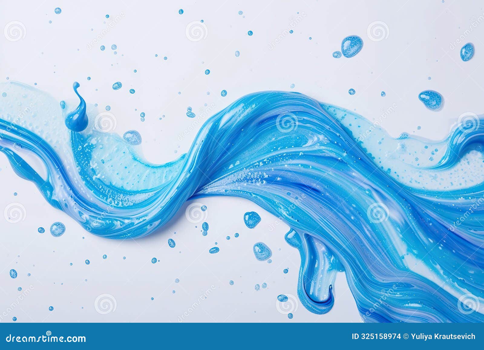 Blue Toothpaste Splash on White Background. Generated AI Stock ...