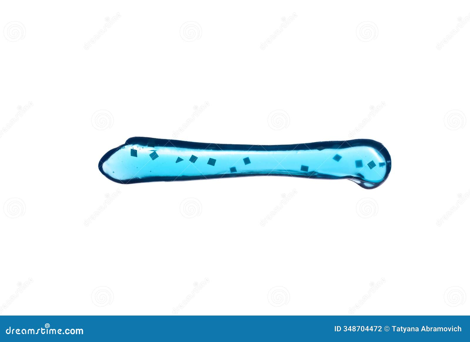 Blue Toothpaste Strip with Crystals Inside. Style Trend Stock Photo ...