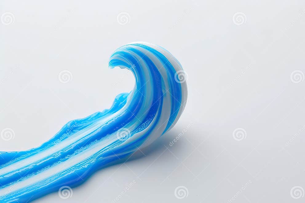 Blue Toothpaste on White Background. Generated AI Stock Illustration ...