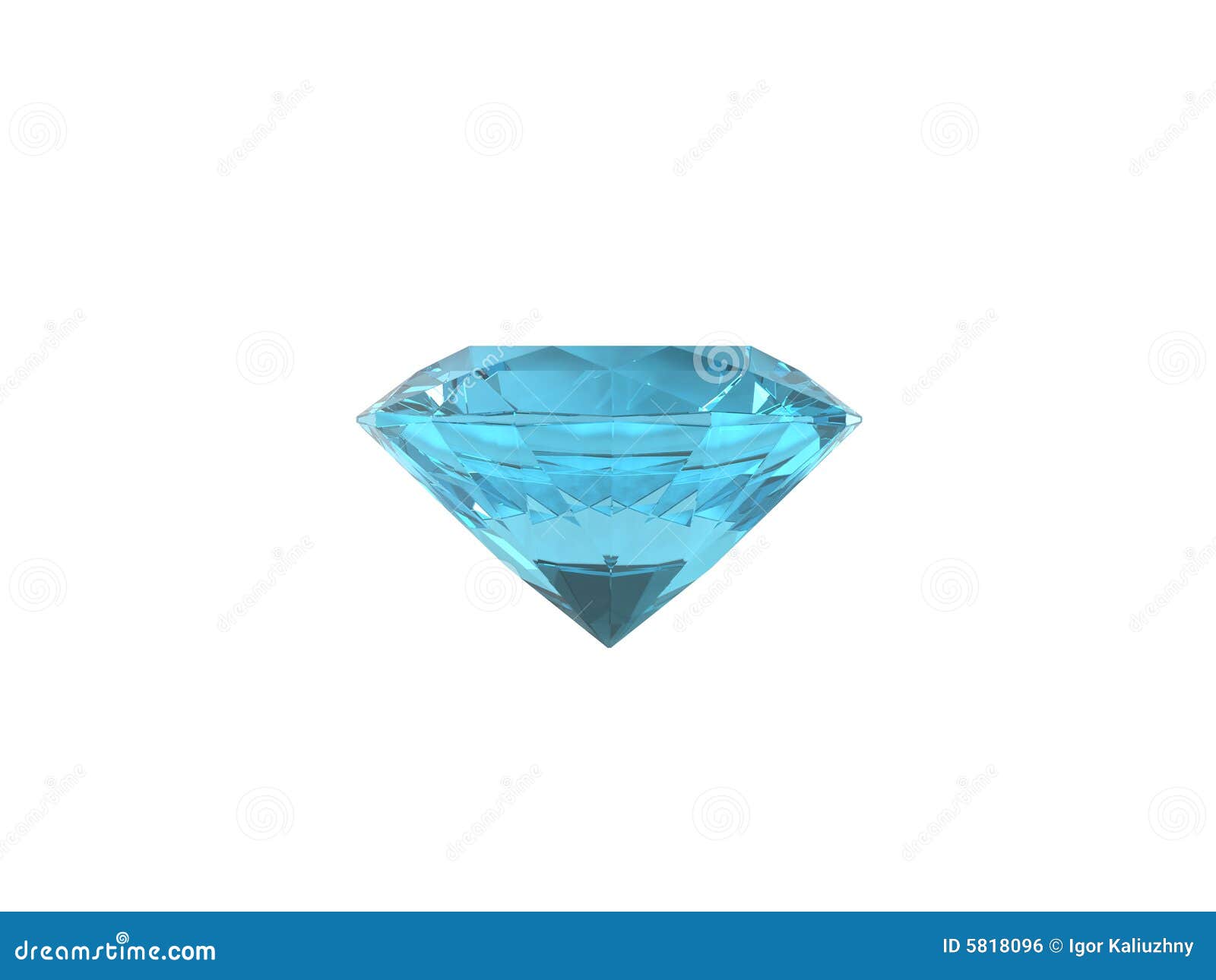 Blue Topaz Isolated On White Background Royalty-Free Stock Image ...