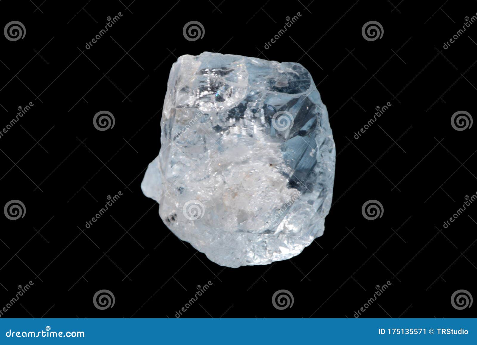 Blue Topaz stock image. Image of background, black, specimen - 175135571