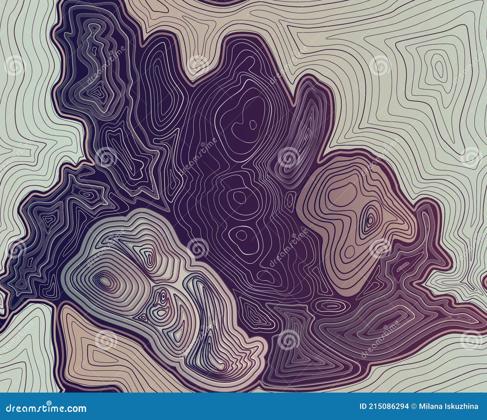 Blue Topographic Map stock vector. Illustration of graphic - 215086294