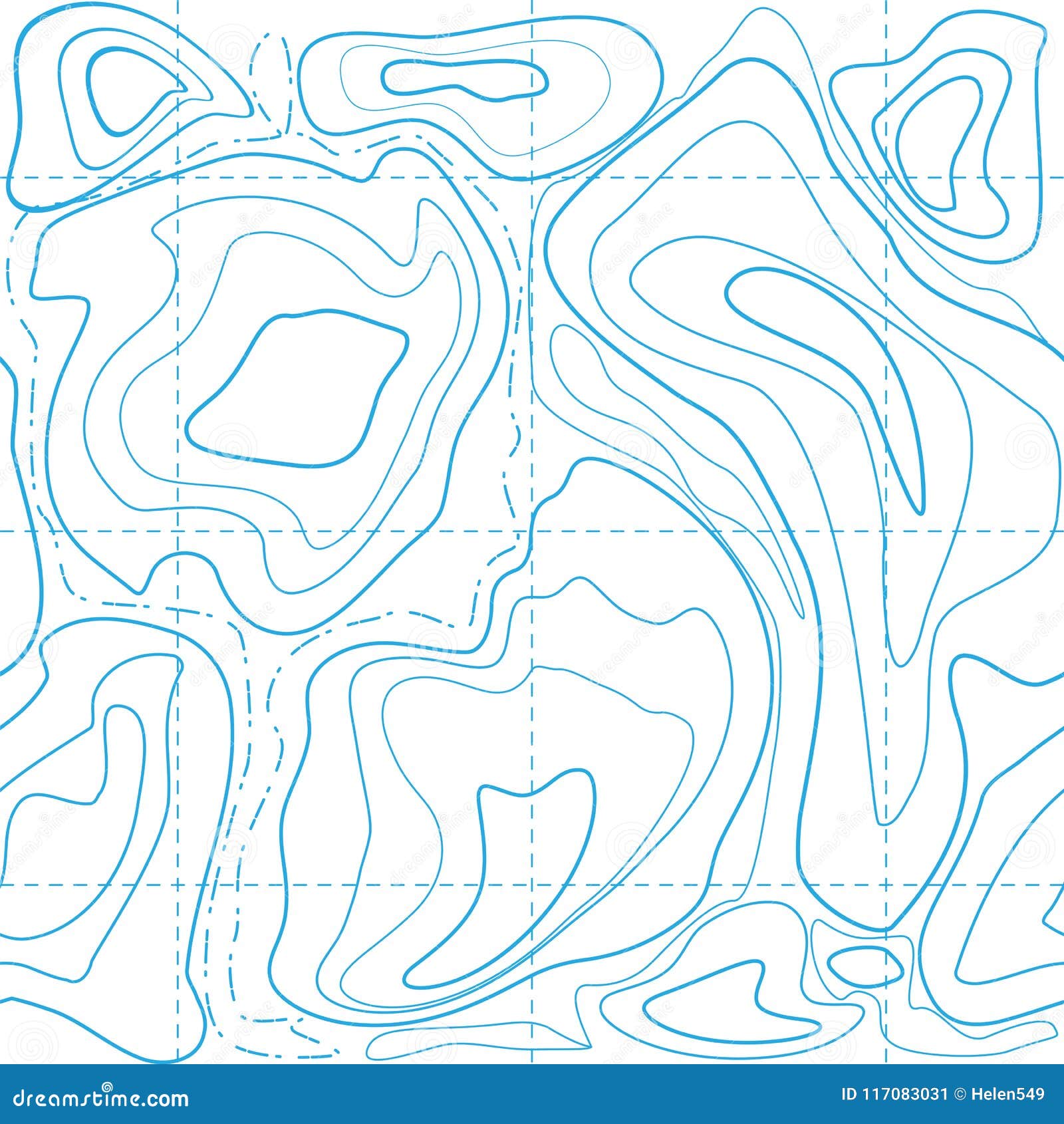Blue Topographic Map of Pattern Stock Vector - Illustration of contour ...