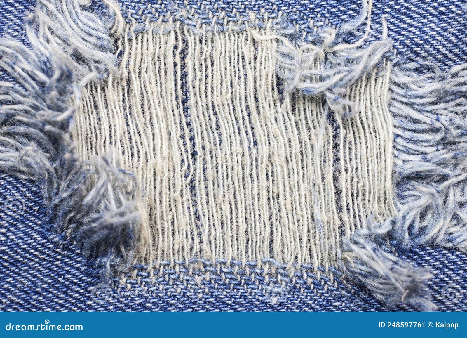 Blue Torn Denim Jeans Texture Stock Image - Image of hole, concept ...