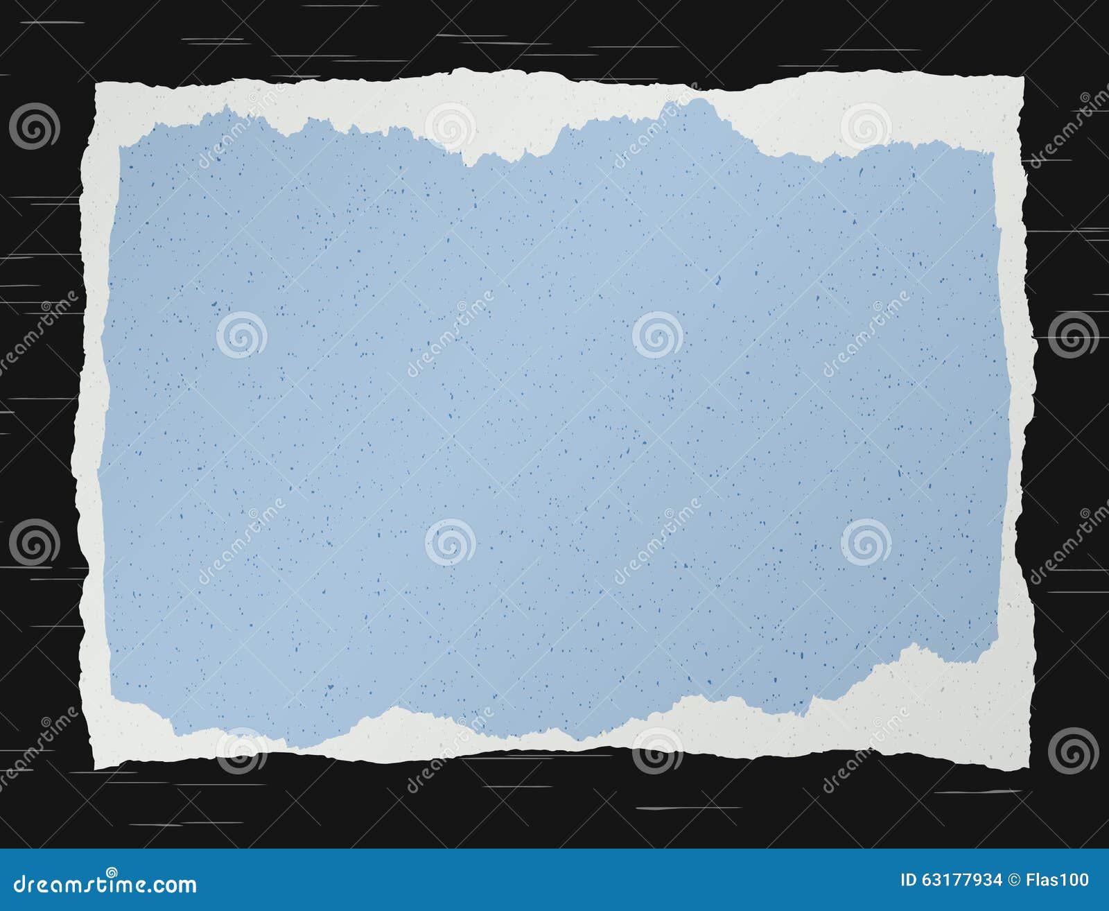 Blue Torn Grainy Paper on Black Background Stock Vector - Illustration ...