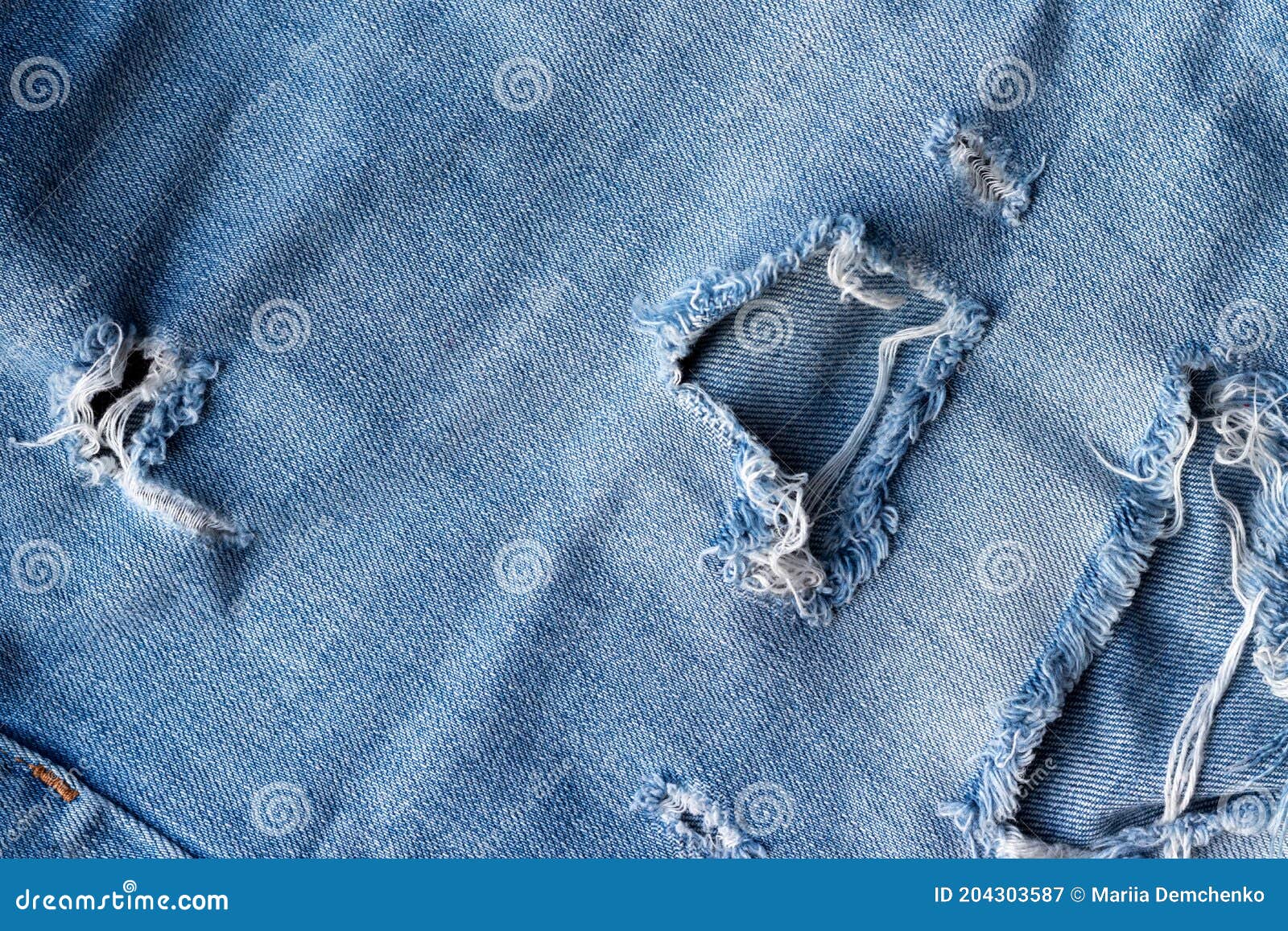 Distressed Denim Fabric