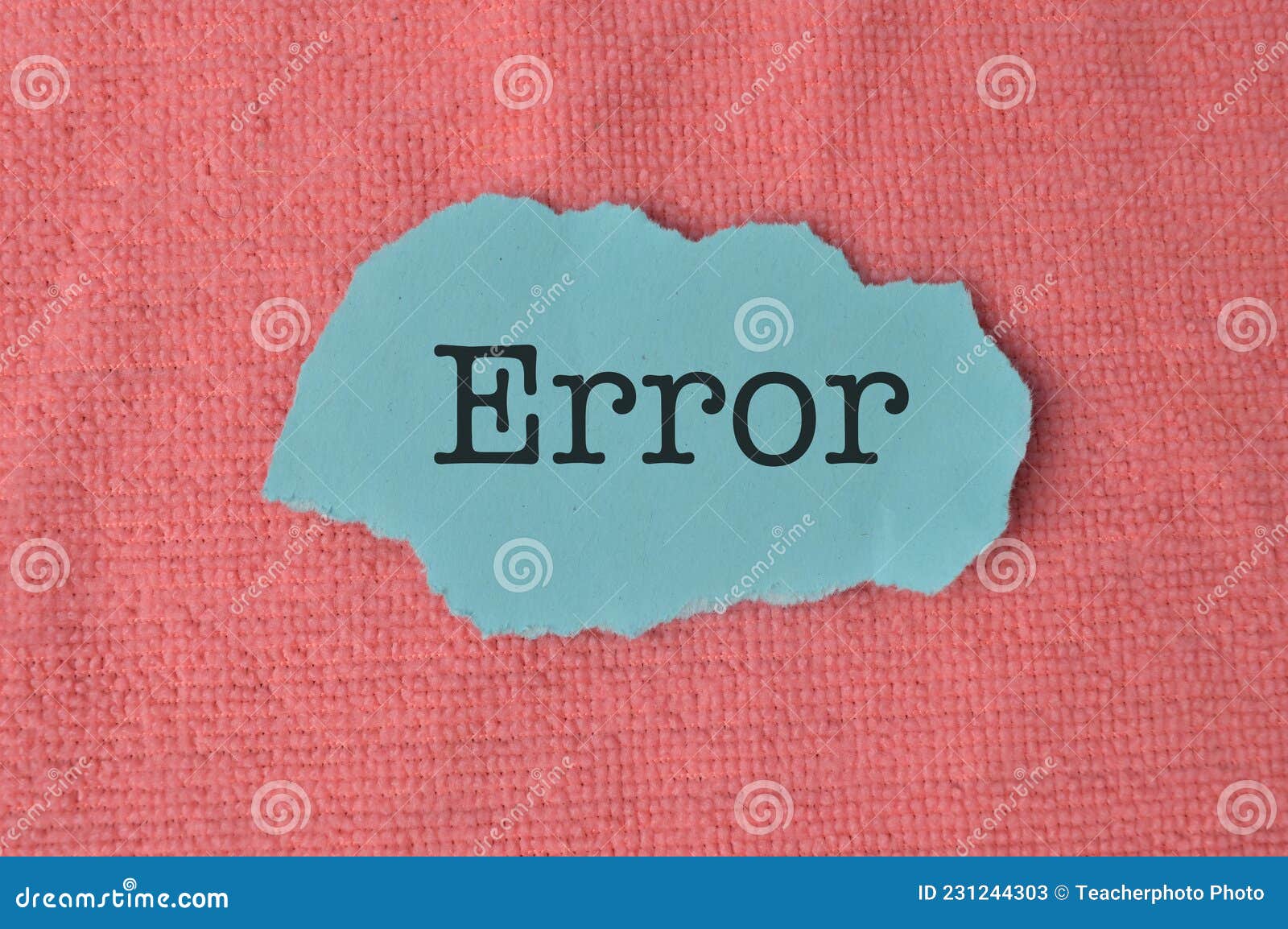 Blue Torn Paper Written with Text ERROR Stock Image - Image of gaffe ...