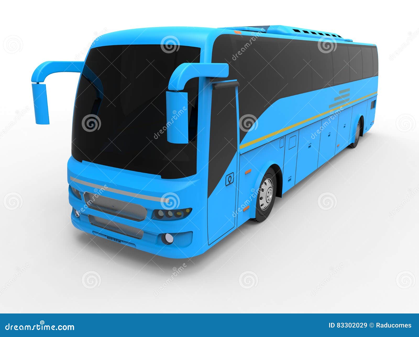 Blue tour bus stock illustration. Illustration of driver - 83302029