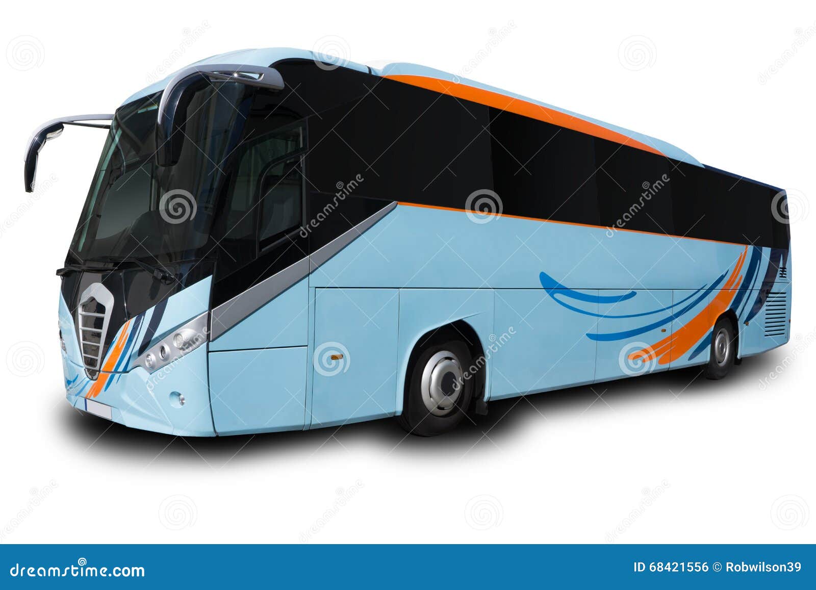 Blue Tour Bus stock photo. Image of automotive, ride - 68421556