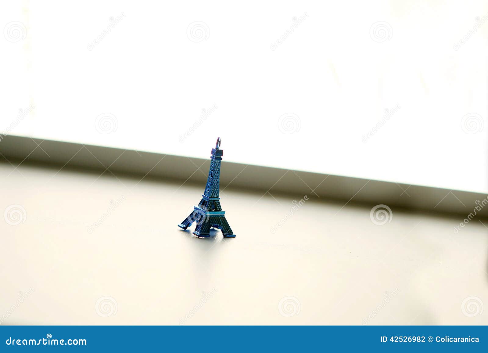 Blue Tour Eiffel stock photo. Image of keyring, white - 42526982