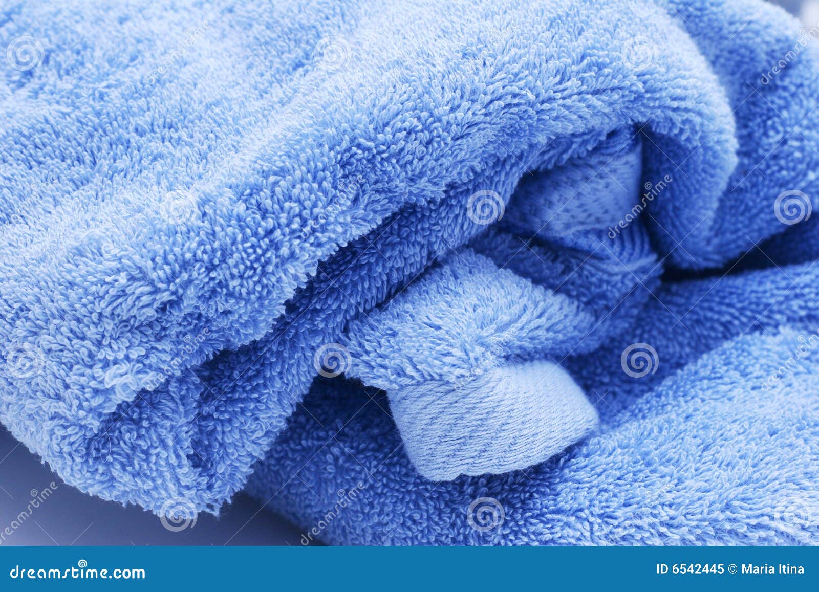 Blue towel stock image. Image of close, blue, material - 6542445