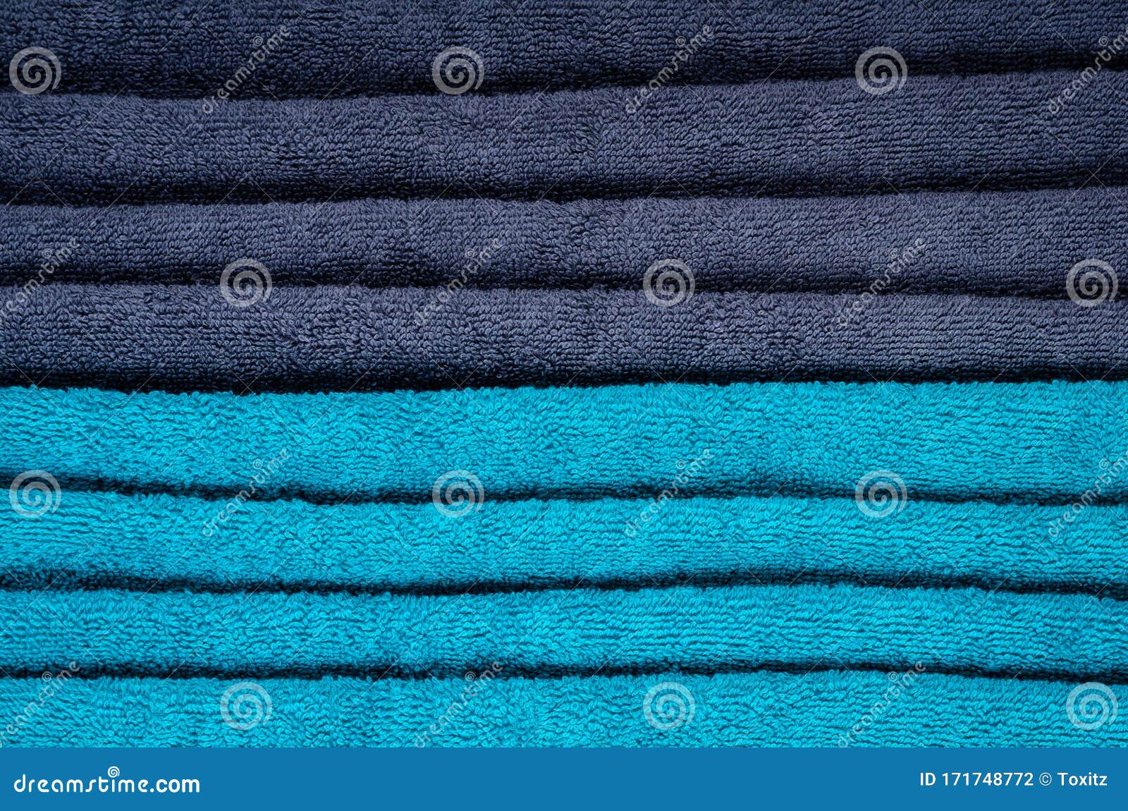 Blue Towel Fabric Texture, Top View Photo Stock Photo - Image of fabric ...