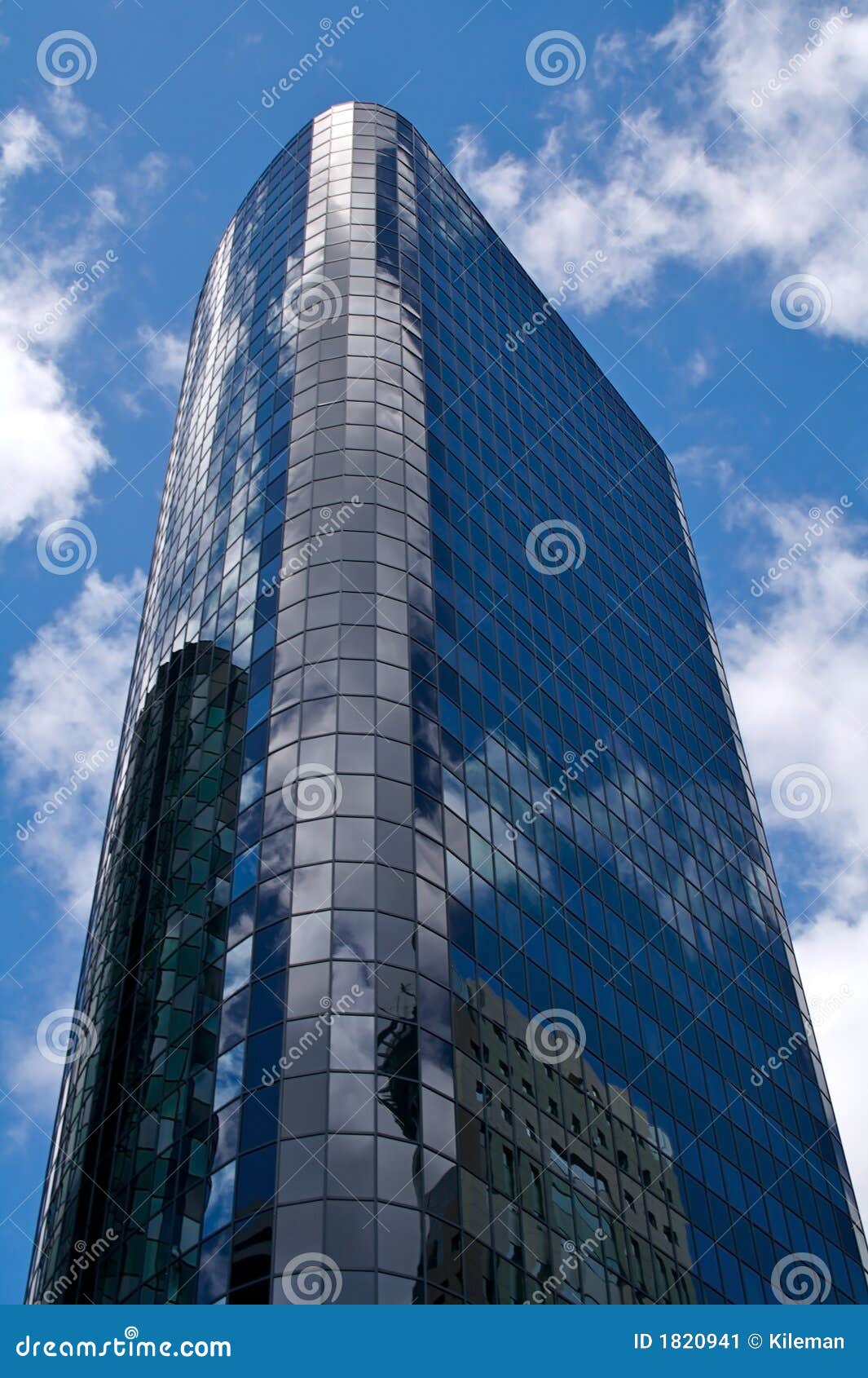 Blue tower stock image. Image of growth, solid, scraper - 1820941