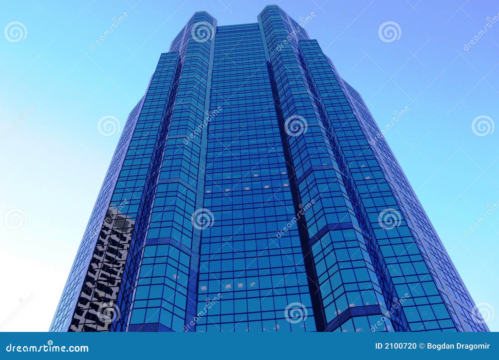 Blue Tower stock photo. Image of commercial, style, architectural - 2100720