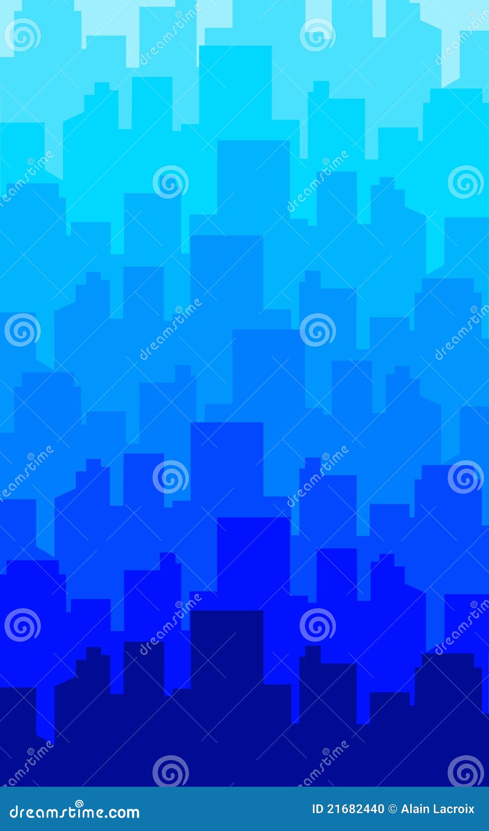 Blue town stock illustration. Illustration of architecture - 21682440