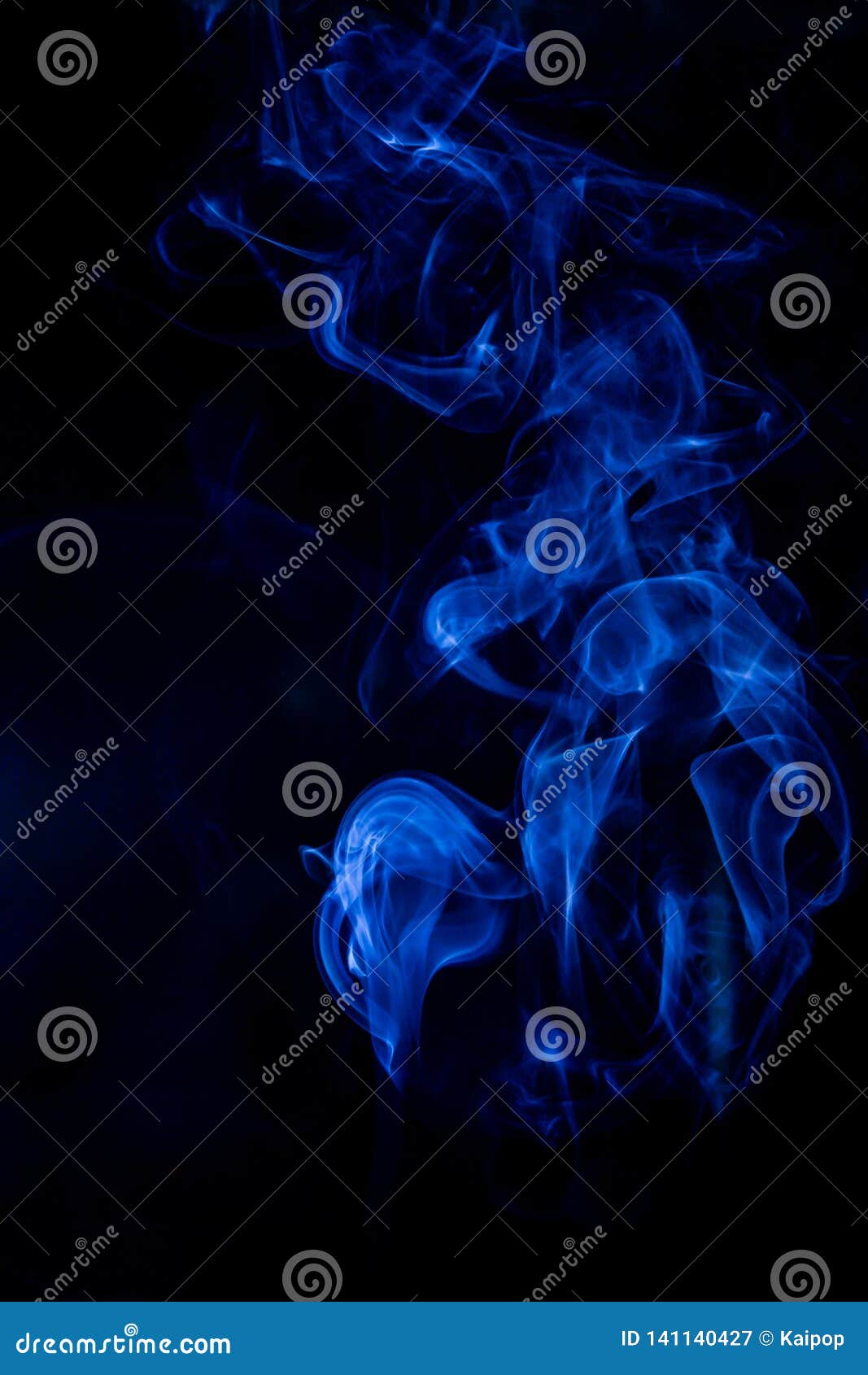 Blue Toxic Fumes Movement on a Black Background Stock Image - Image of ...