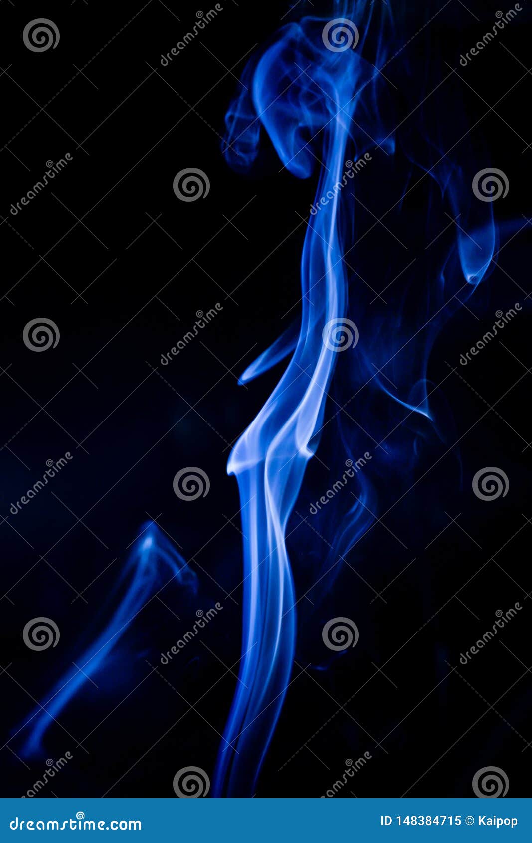 Blue Toxic Fumes Movement on a Black Background Stock Image - Image of ...