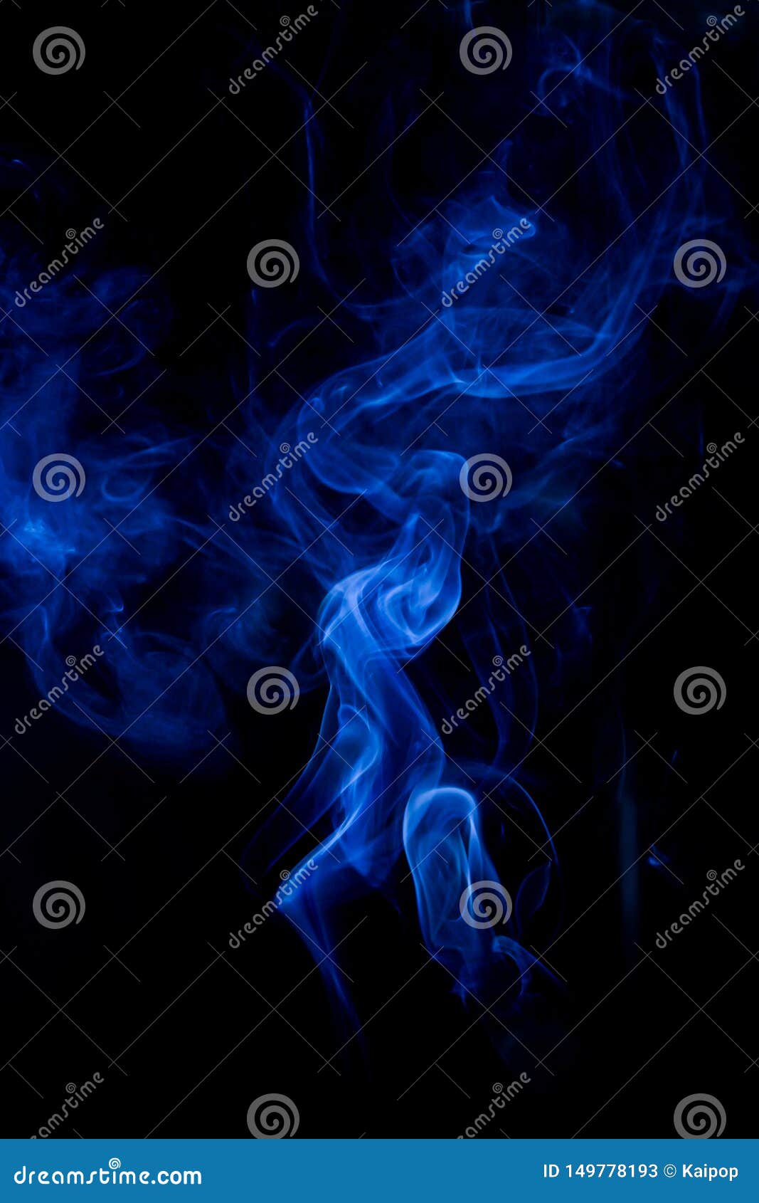 Blue Toxic Fumes Movement on a Black Background Stock Image - Image of ...