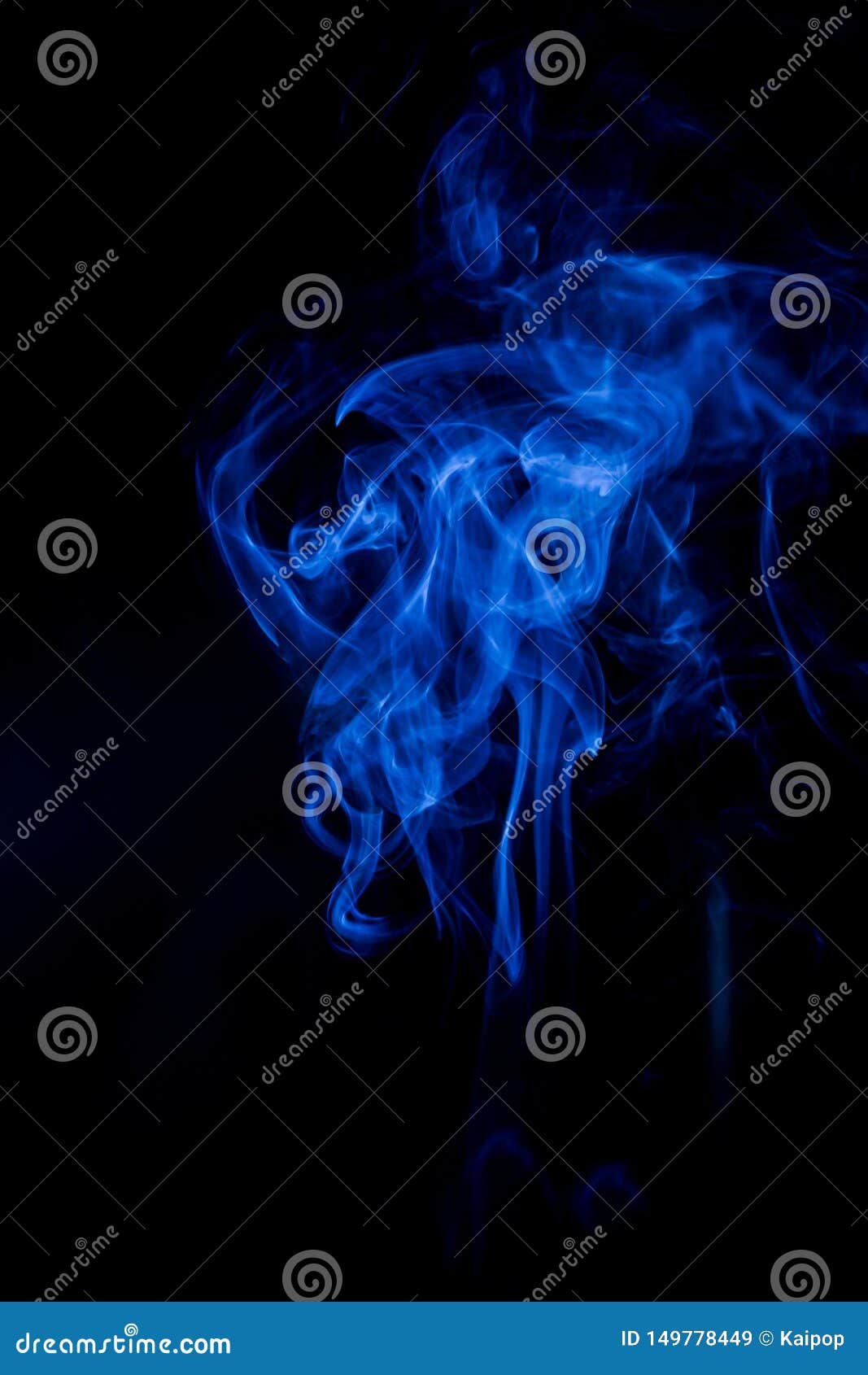 Blue Toxic Fumes Movement on a Black Background Stock Image - Image of ...