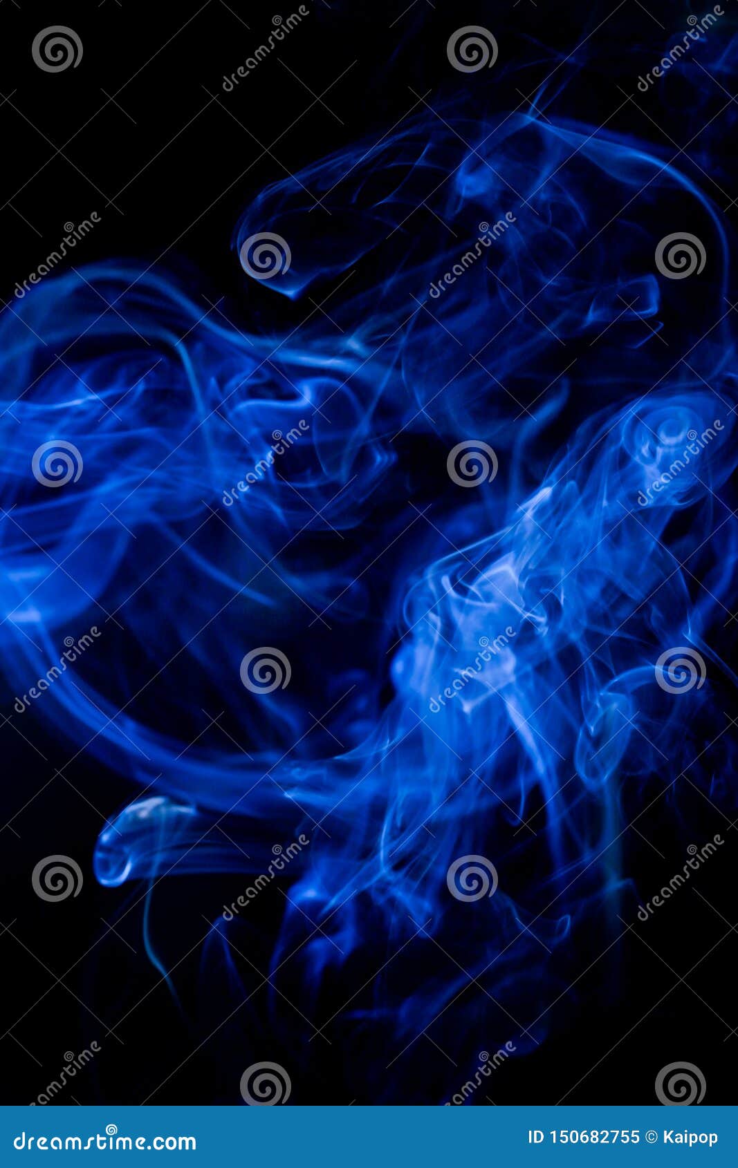 Blue Toxic Fumes Movement on a Black Background Stock Image - Image of ...