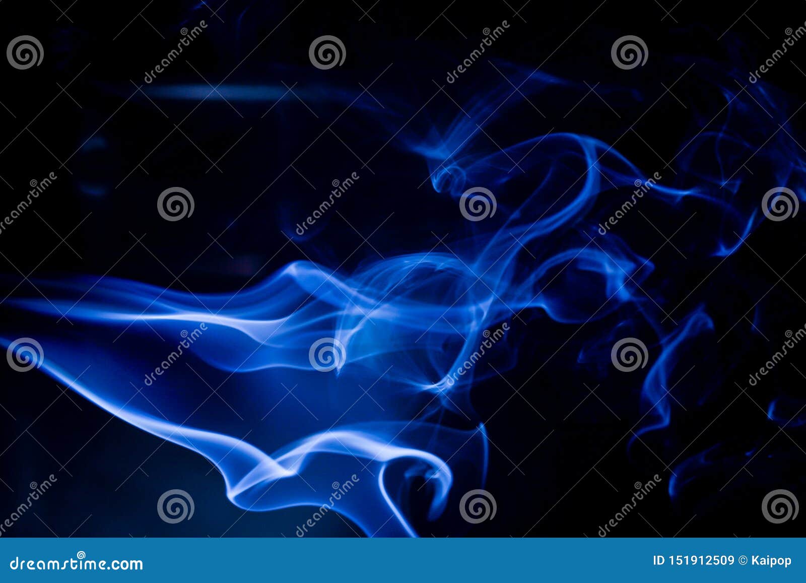 Blue Toxic Fumes Movement on a Black Background Stock Image - Image of ...
