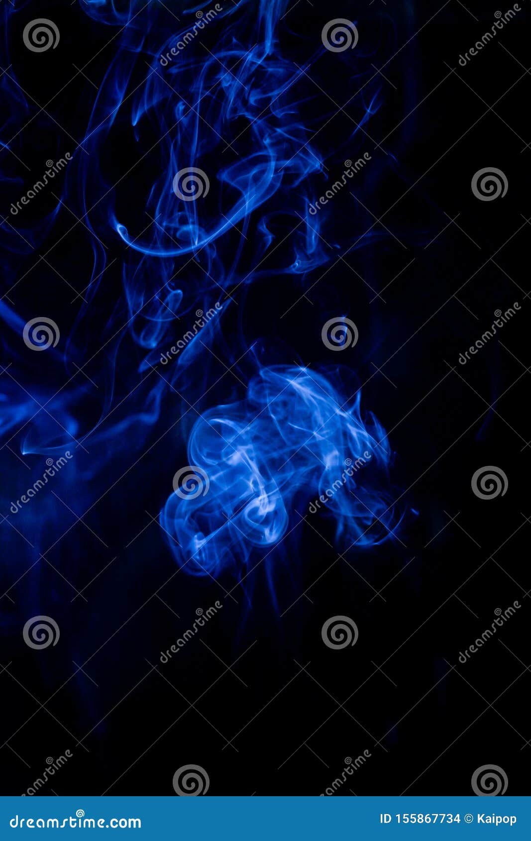 Blue Toxic Fumes Movement on a Black Background Stock Photo - Image of ...