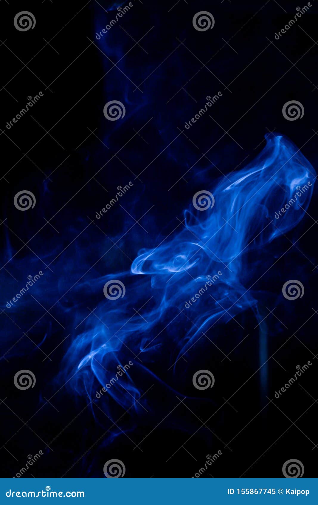 Blue Toxic Fumes Movement on a Black Background Stock Image - Image of ...