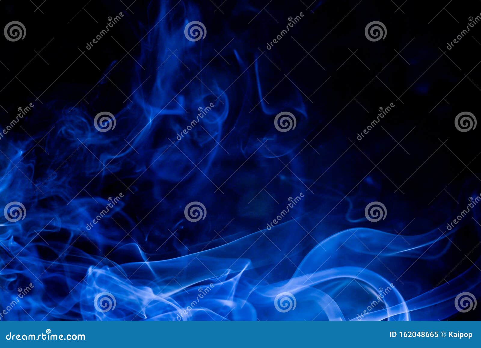 Blue Toxic Fumes Movement on a Black Background Stock Image - Image of ...