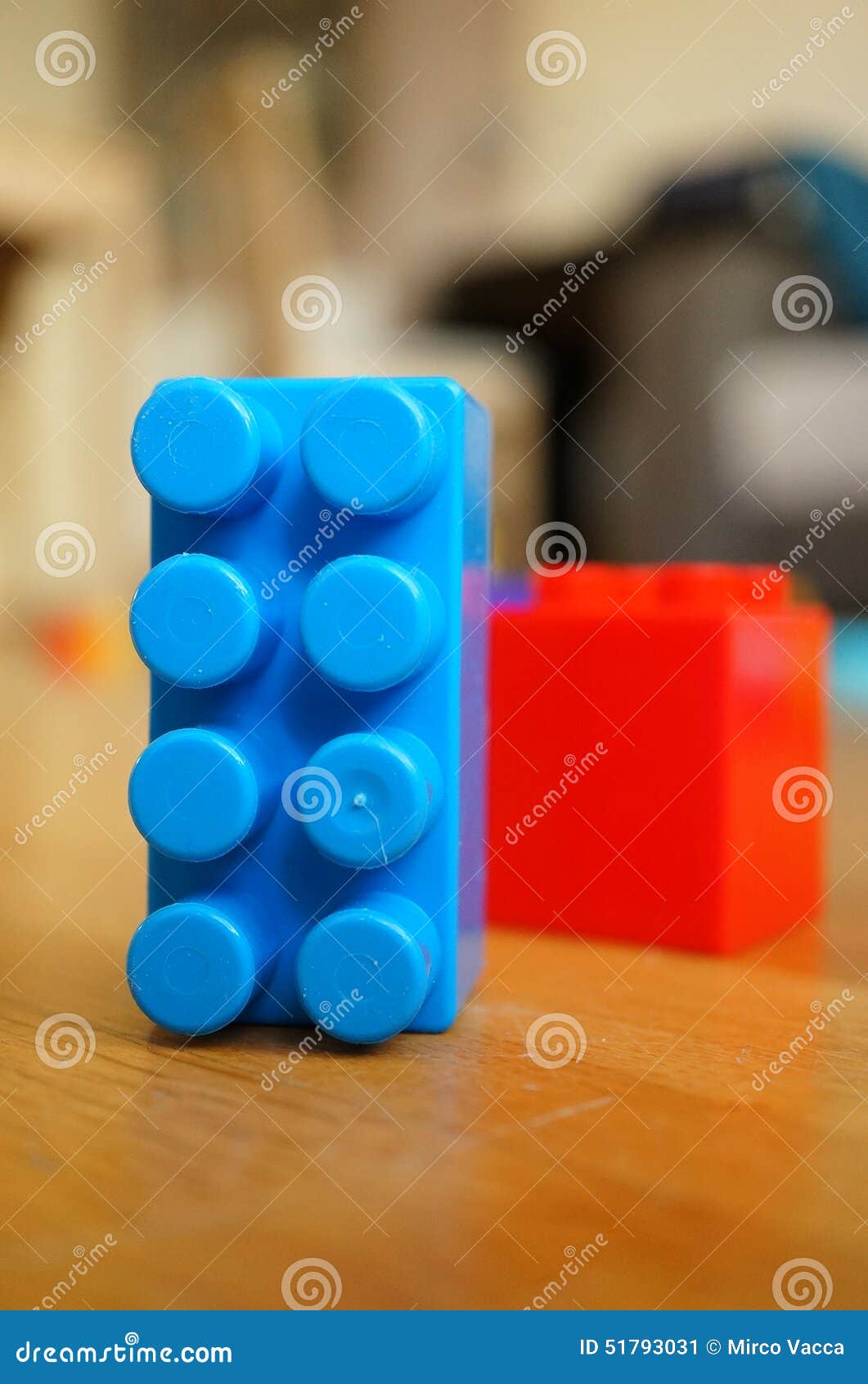 Blue toy block stock image. Image of plastic, wooden - 51793031