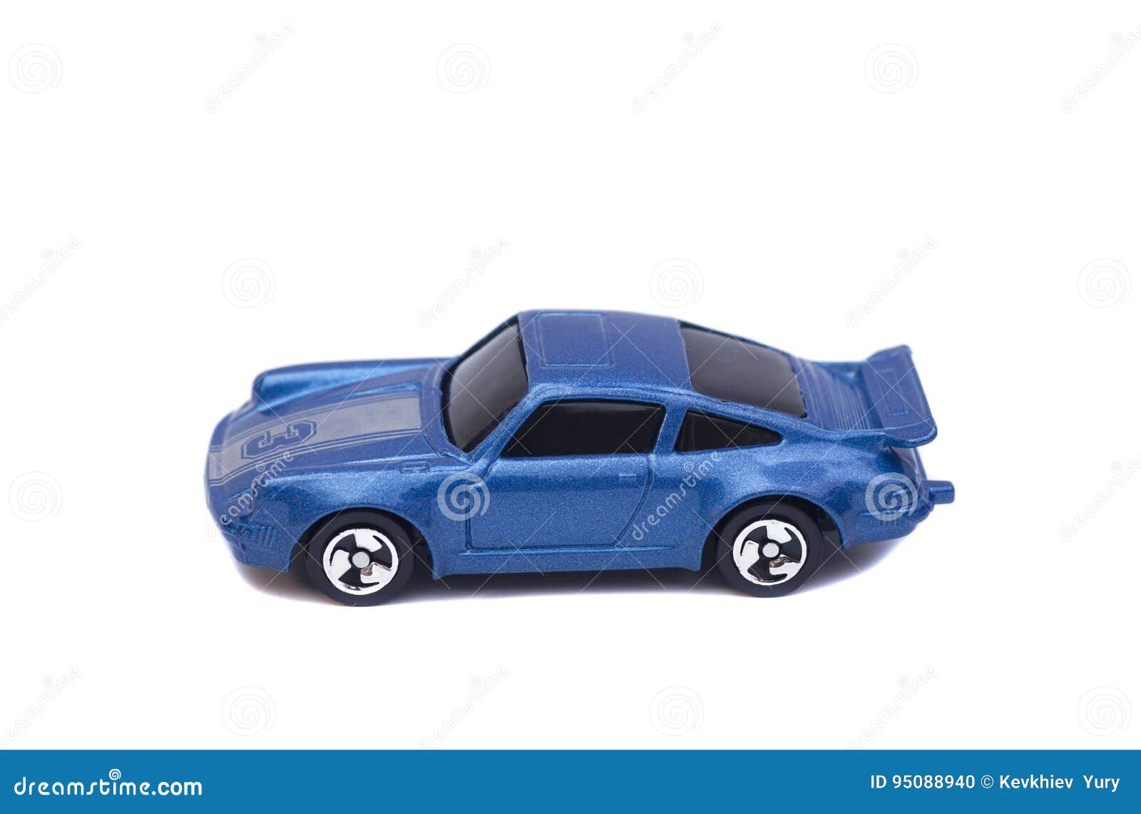 Blue Toy Car Isolated on White Stock Photo - Image of model, speed ...