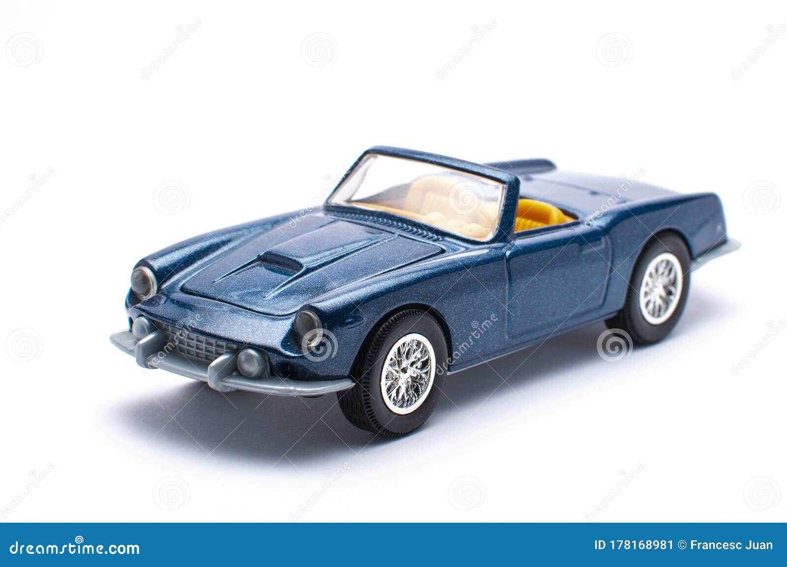 Blue toy car on stock image. Image of blue, miniature - 178168981