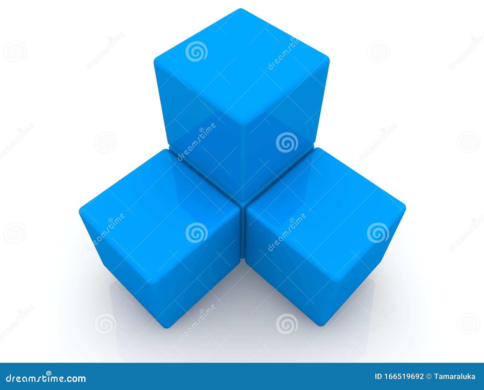 Blue toy cube construction stock illustration. Illustration of brick ...
