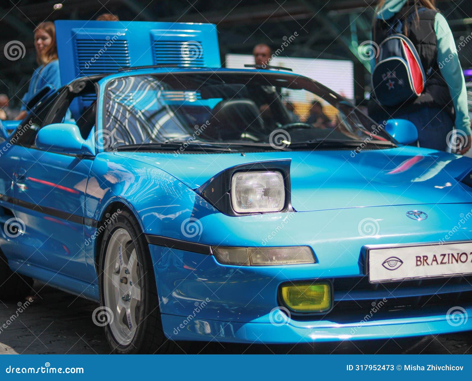 Blue Toyota MR2 Gt editorial stock photo. Image of exhebition - 317952473