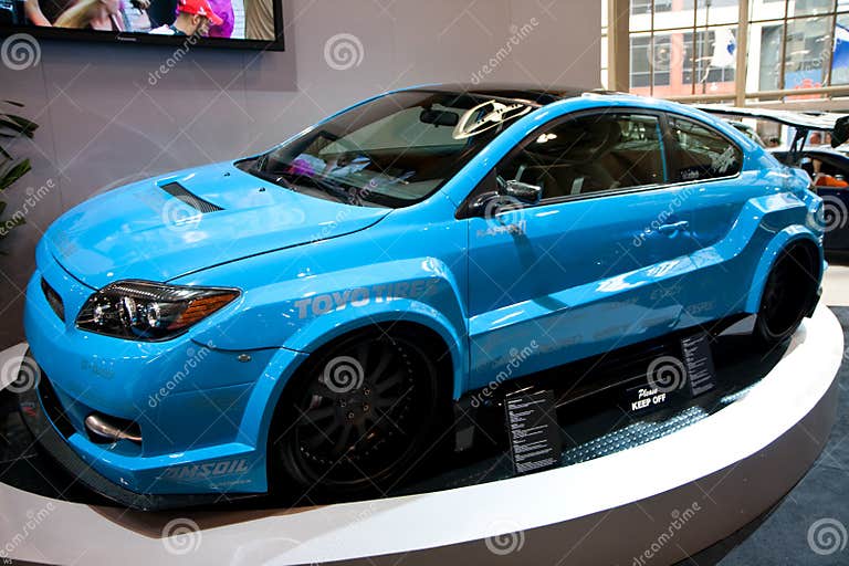 Blue Toyota Scion on Display Editorial Stock Image - Image of canada ...