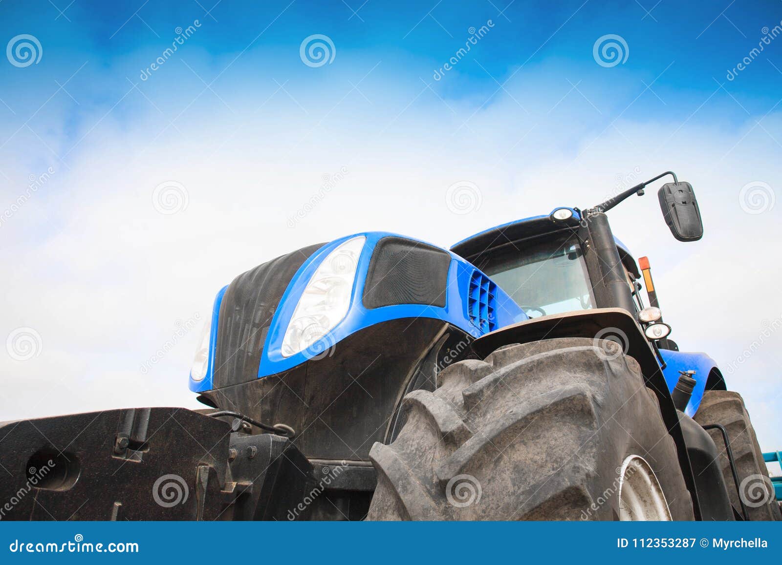 Tractor Close-up Against the Sky Stock Image - Image of machine ...