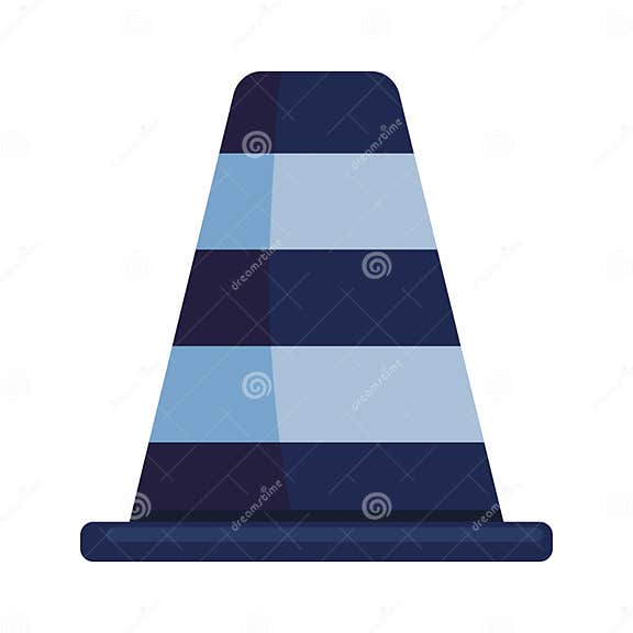 Blue traffic cone signal stock vector. Illustration of vector - 283920603