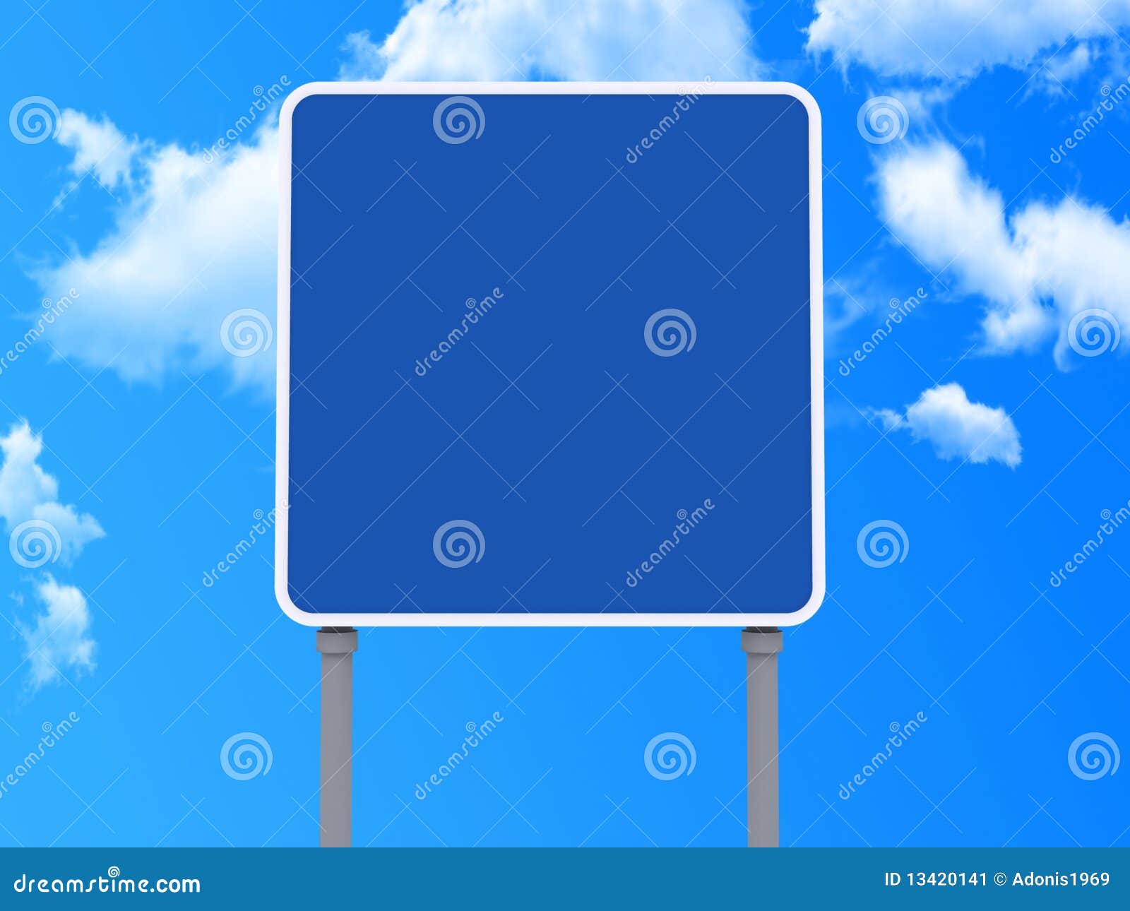 Blue Traffic Sign stock illustration. Illustration of illustrated ...