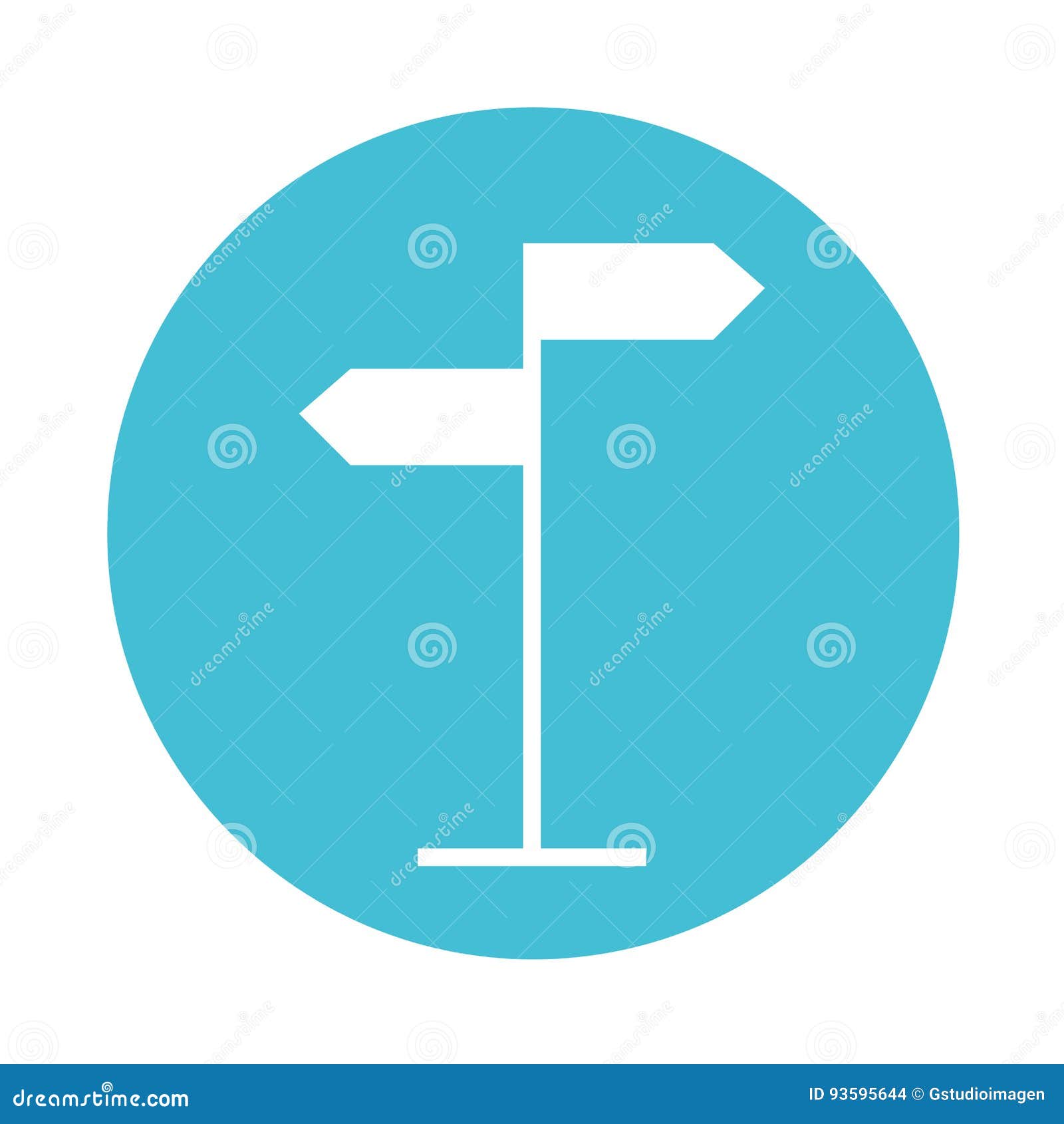 Blue traffic sign cartoon stock vector. Illustration of design - 93595644
