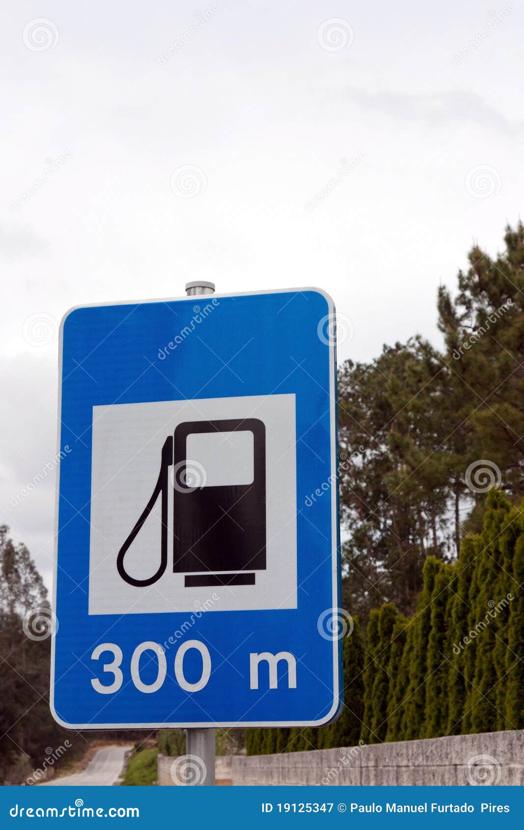 Blue Traffic Sign for Gas Station Stock Image - Image of fuelstation ...