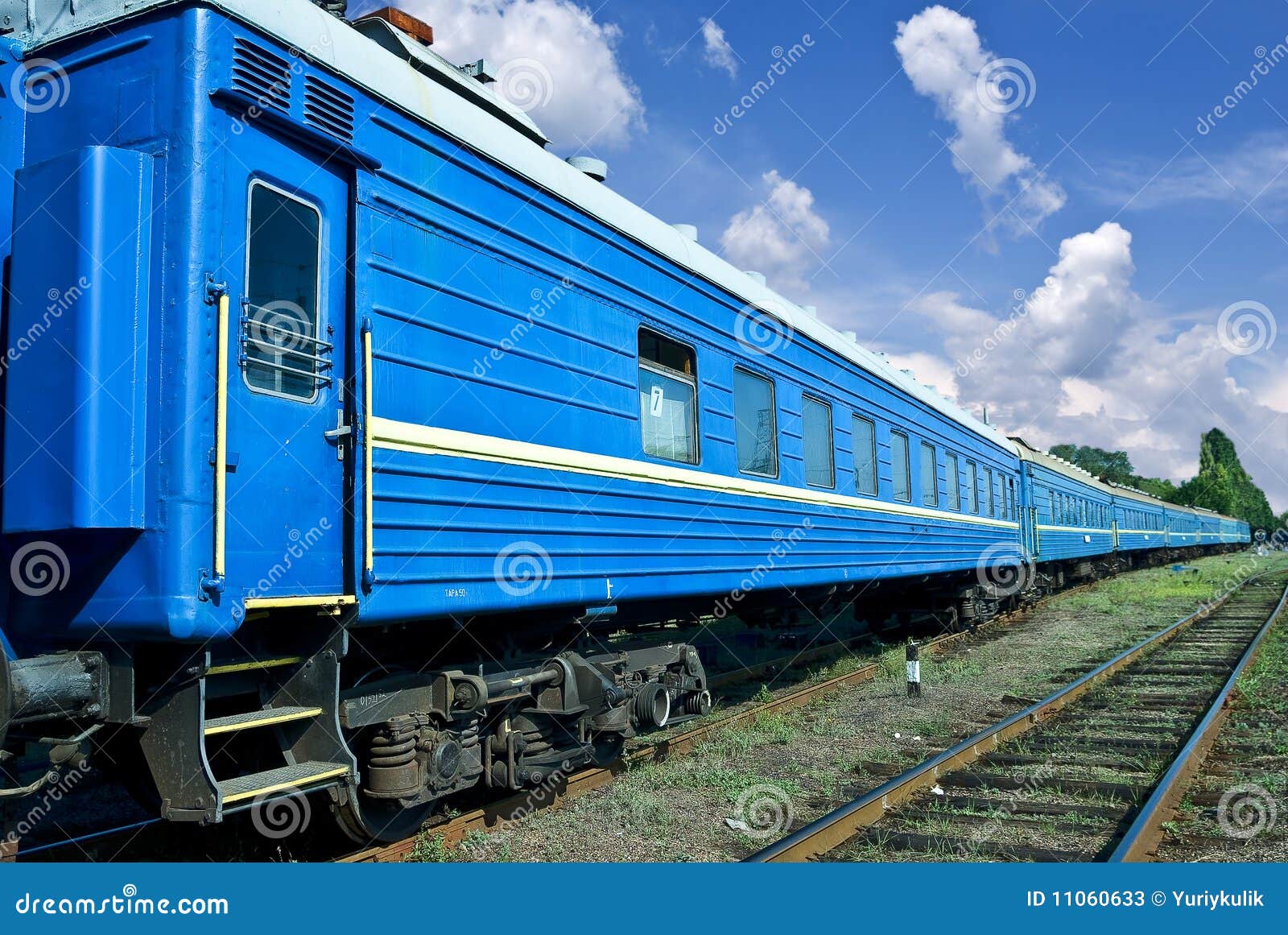 Blue train stock image. Image of extensive, celestial - 11060633