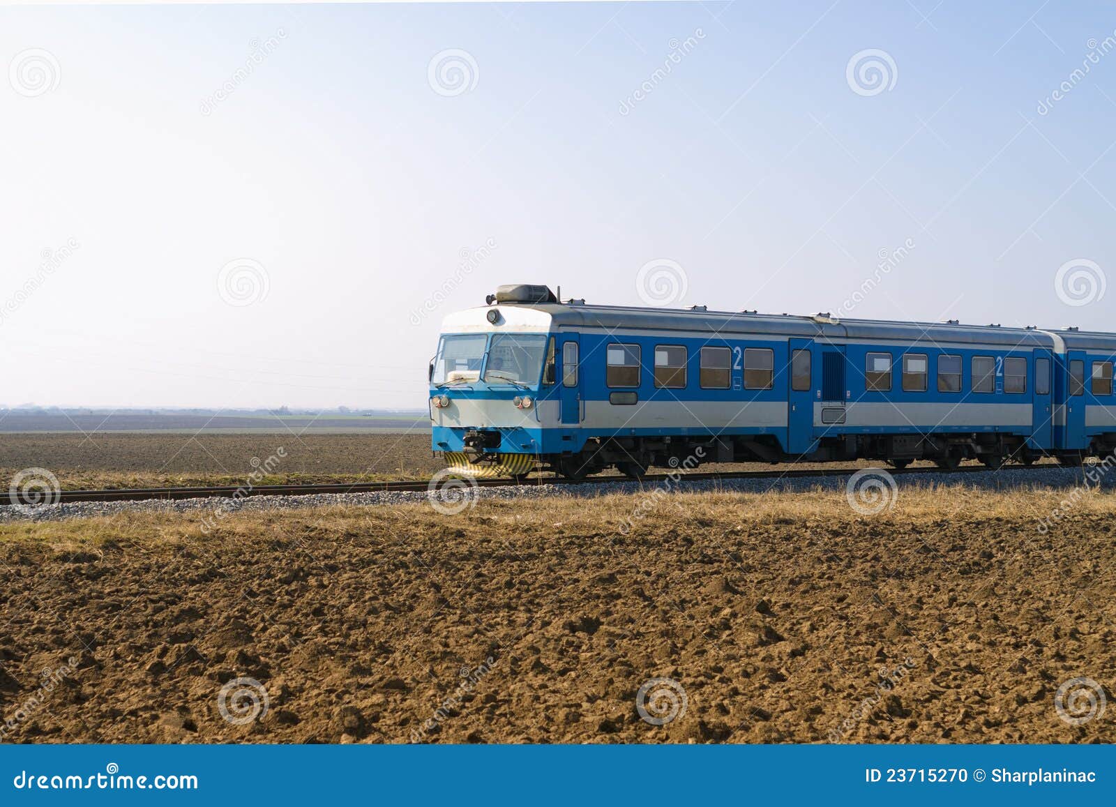 Blue train stock photo. Image of nature, iron, clouds - 23715270