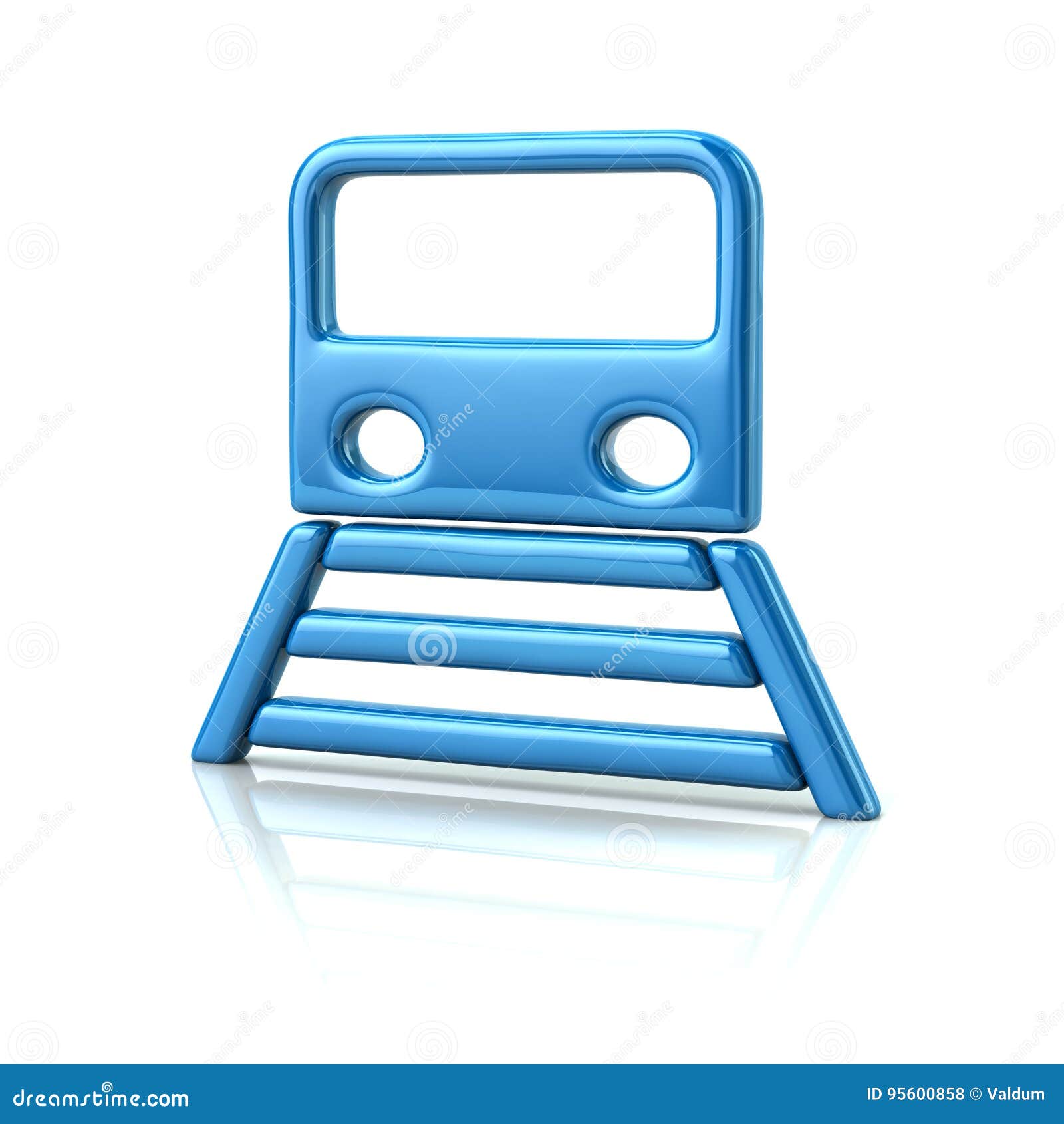 Blue Train With Two Carts Vector Illustration | CartoonDealer.com #81886414