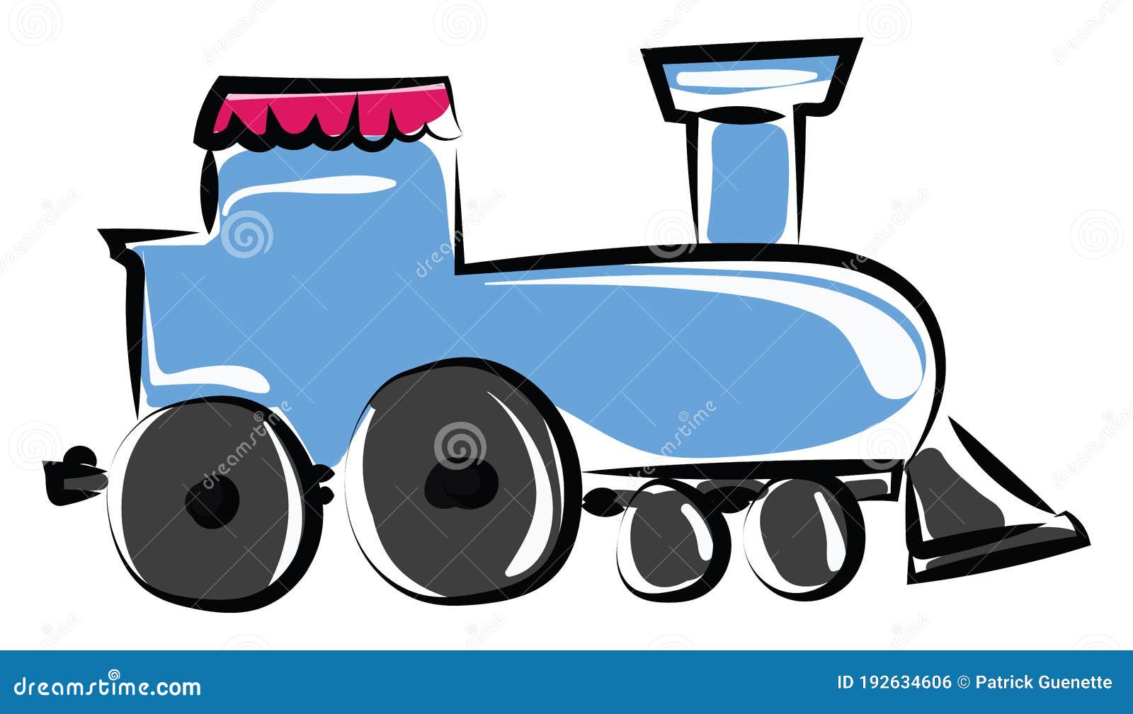 A Blue Train, Illustration, Vector Stock Vector - Illustration of rail ...