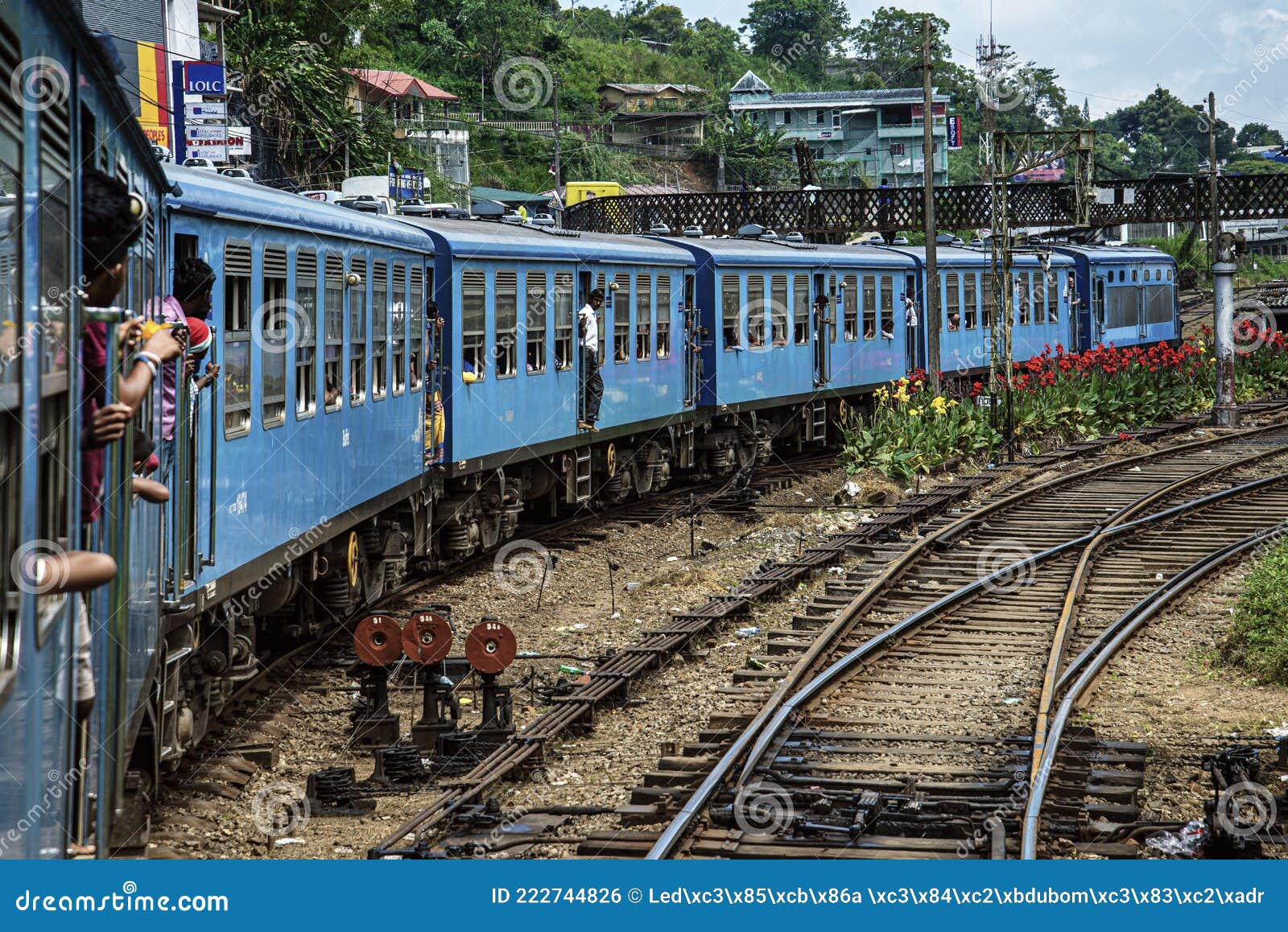 A Blue Train From Ceske Drahy Arriving To The Prague Main Train Station ...