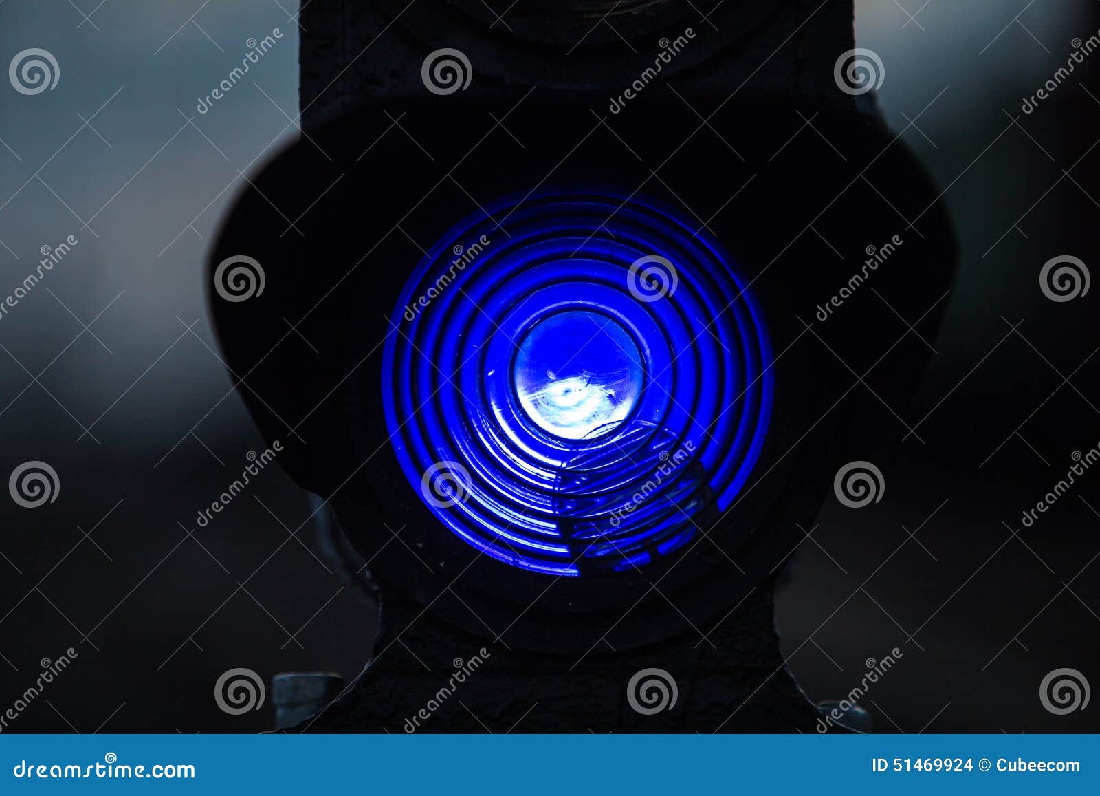 Blue train traffic light stock photo. Image of crossing - 51469924