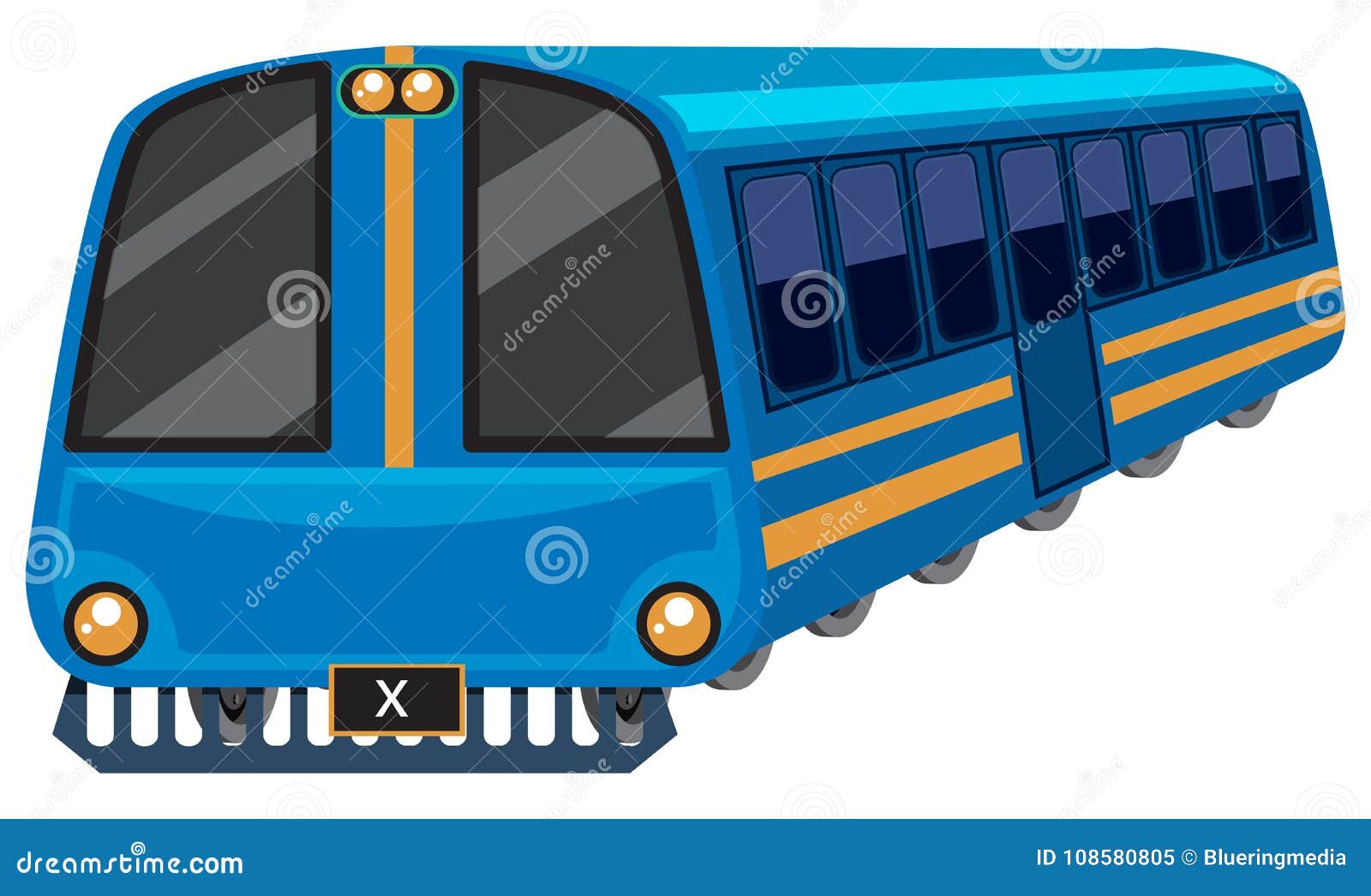 Blue Train on White Background Stock Vector - Illustration of ...