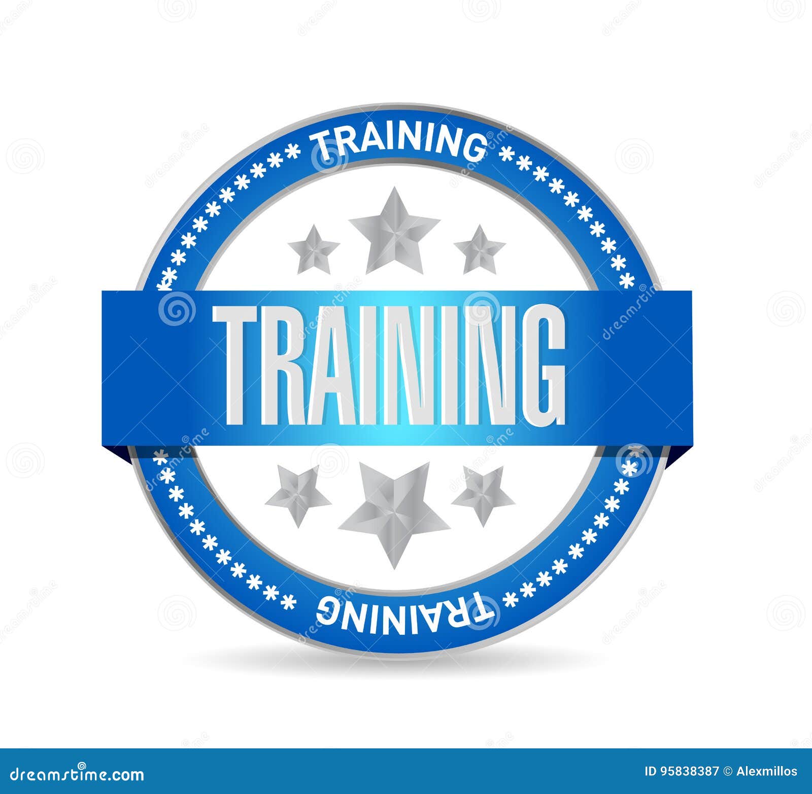 Blue Training Seal Illustration Design Stock Illustration ...
