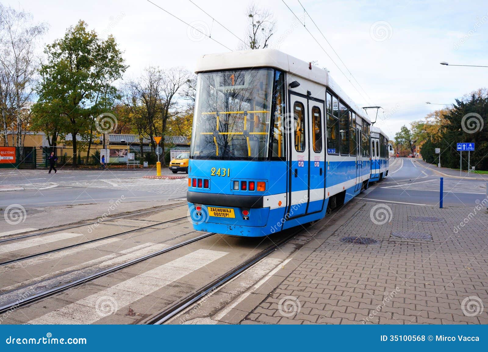 Blue tram editorial stock photo. Image of traveling, transport - 35100568