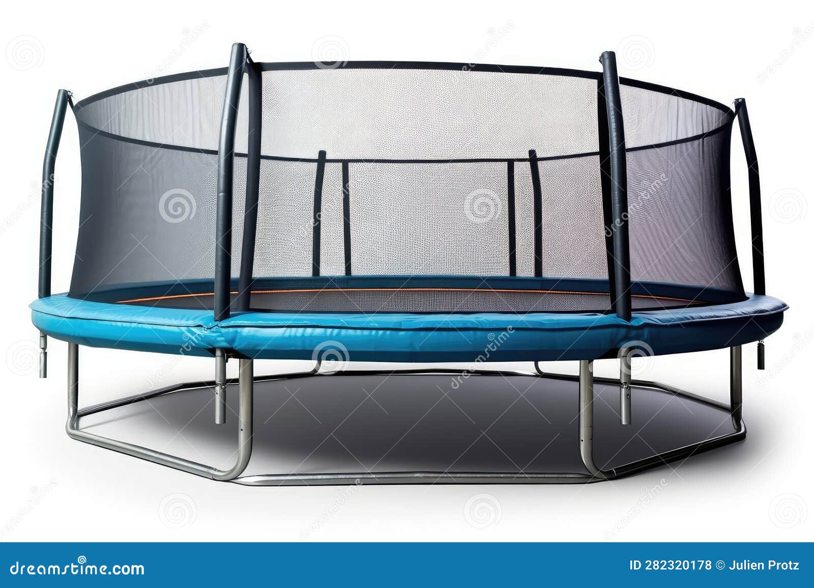 Blue Trampoline Isolated on a White Background AI Stock Illustration ...