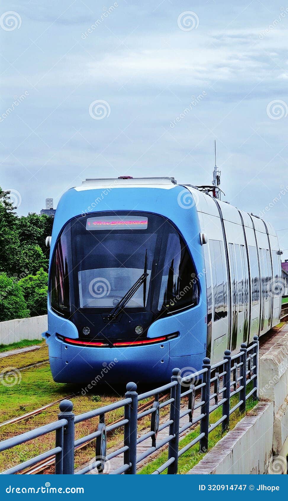 Tram stock image. Image of blue, trams, tram, transportation - 320914747